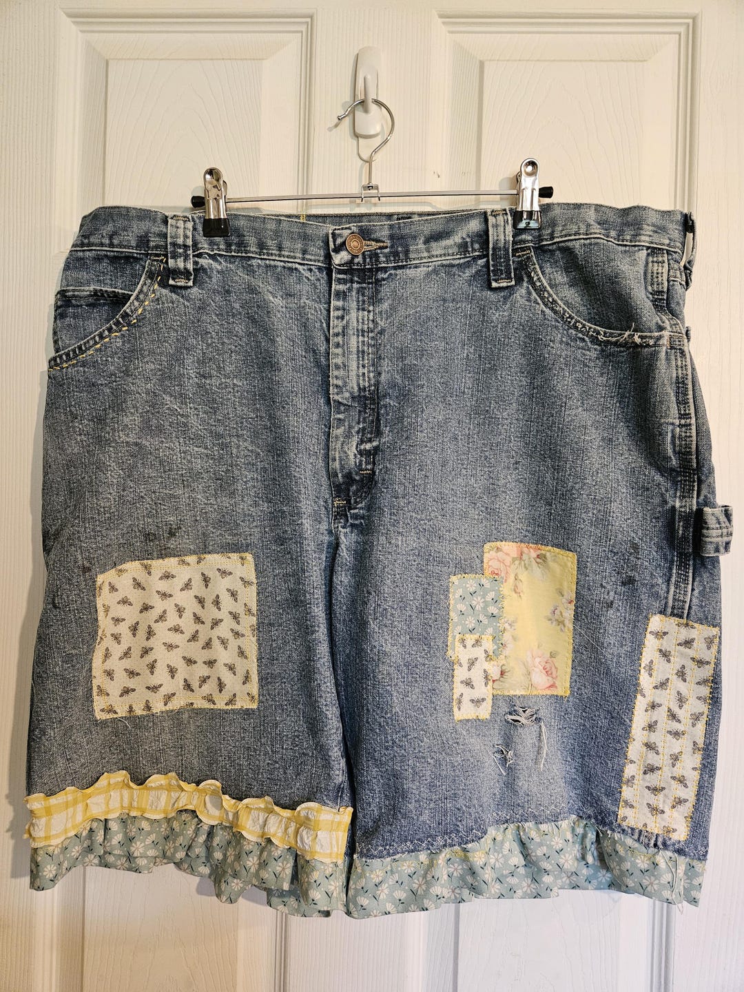 Upcycled,, Re-styled Denim Shorts - Etsy