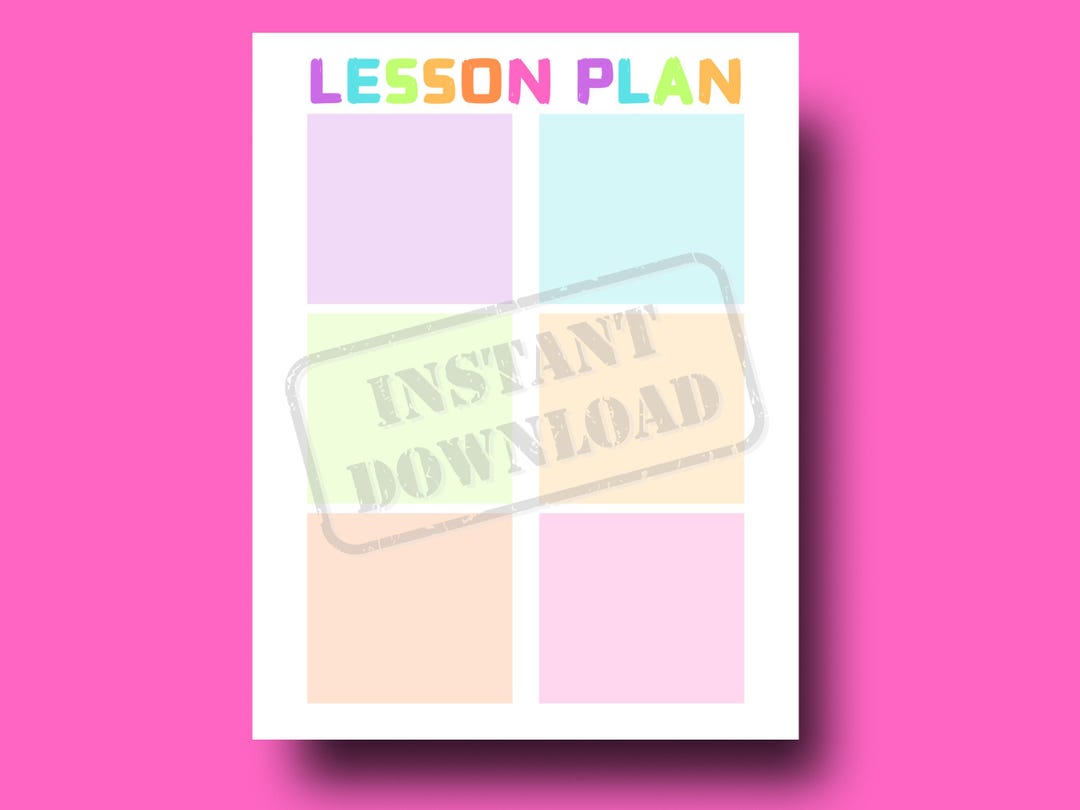 Bright Rainbow Lesson Planner - Printable and Editable Template for ...