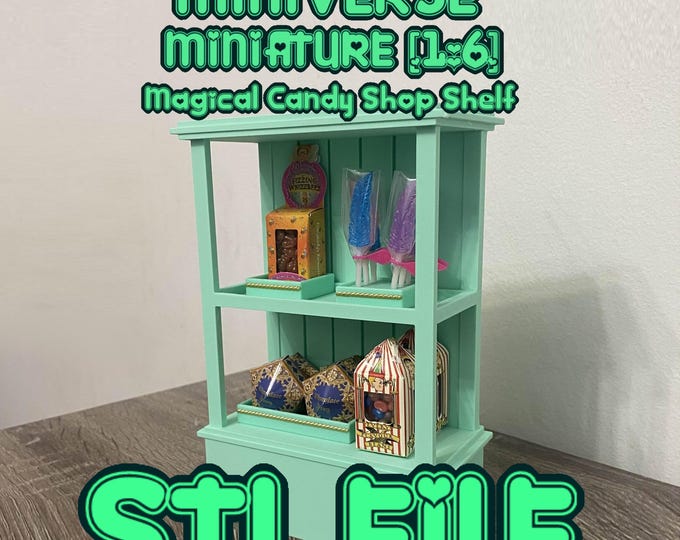 STL FILE | Magic Candy Shop Shelf [1:6 Scale] (miniverse Shelf | Mini ...