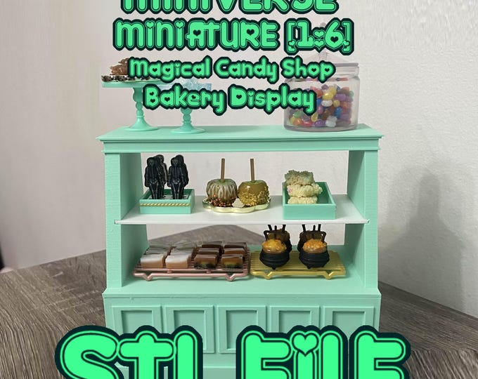 STL FILE | Magical Candy Shop Bakery Display [1:6 Scale] (miniverse ...