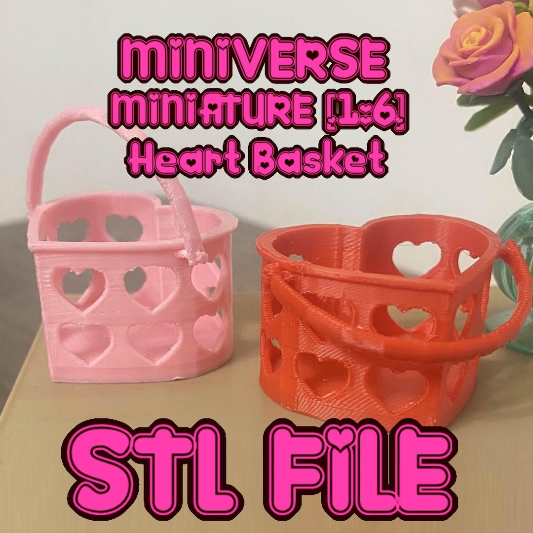 STL FILE | Heart Basket [1:6 Scale] (miniverse | Mini Kitchen ...