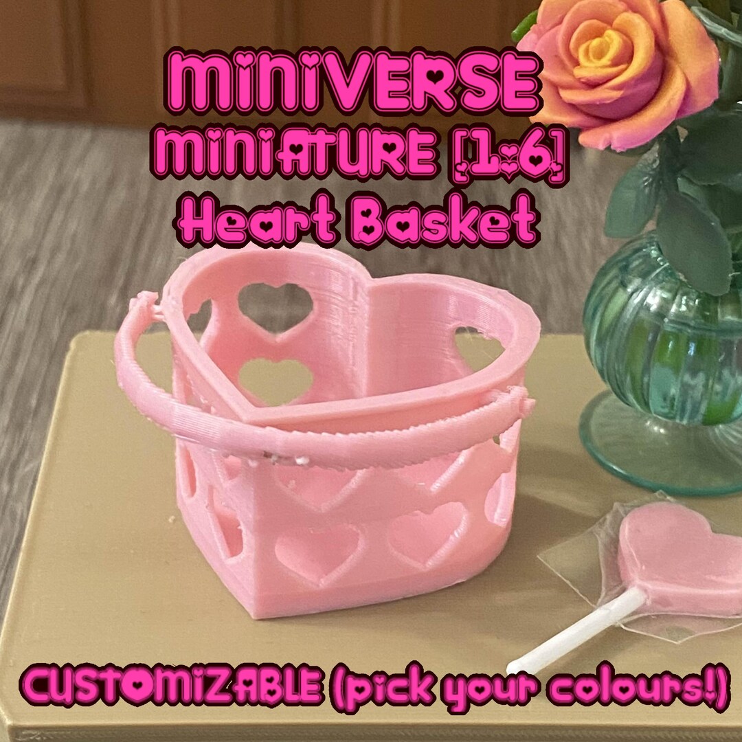 Heart Basket 1:6 Scale miniverse Mini Kitchen 3D Printed Miniature ...