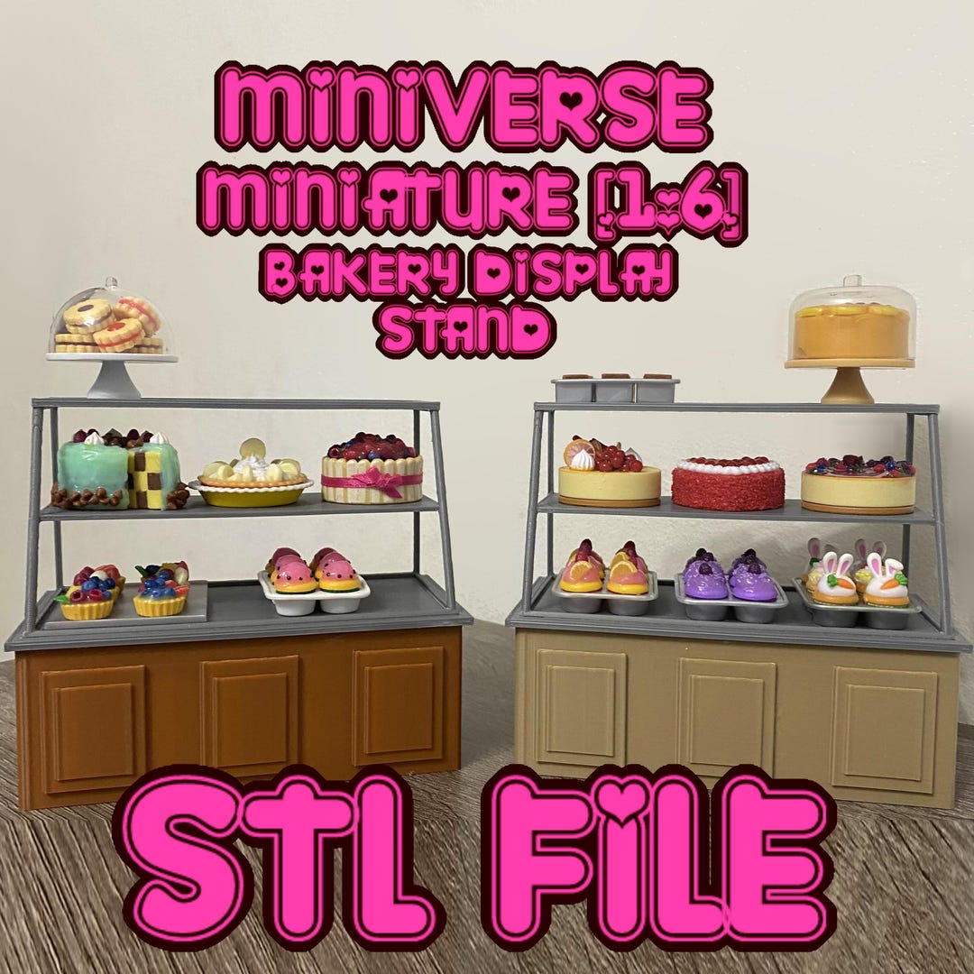 STL FILE | Bakery Display Case [1:6 Scale] (miniverse | Mini Bakery ...