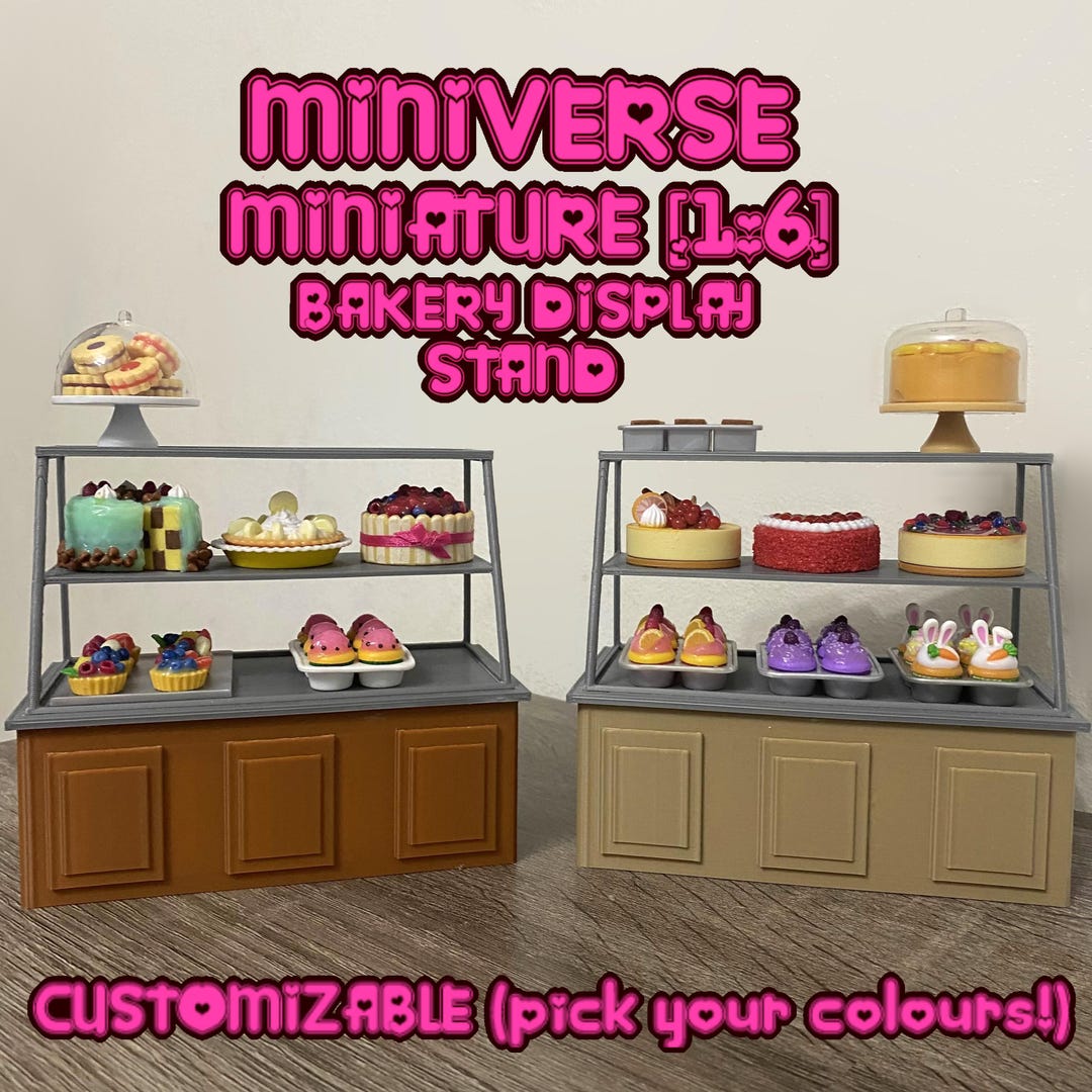 Bakery Display Case 1:6 Scale miniverse Mini Bakery 3D Printed ...