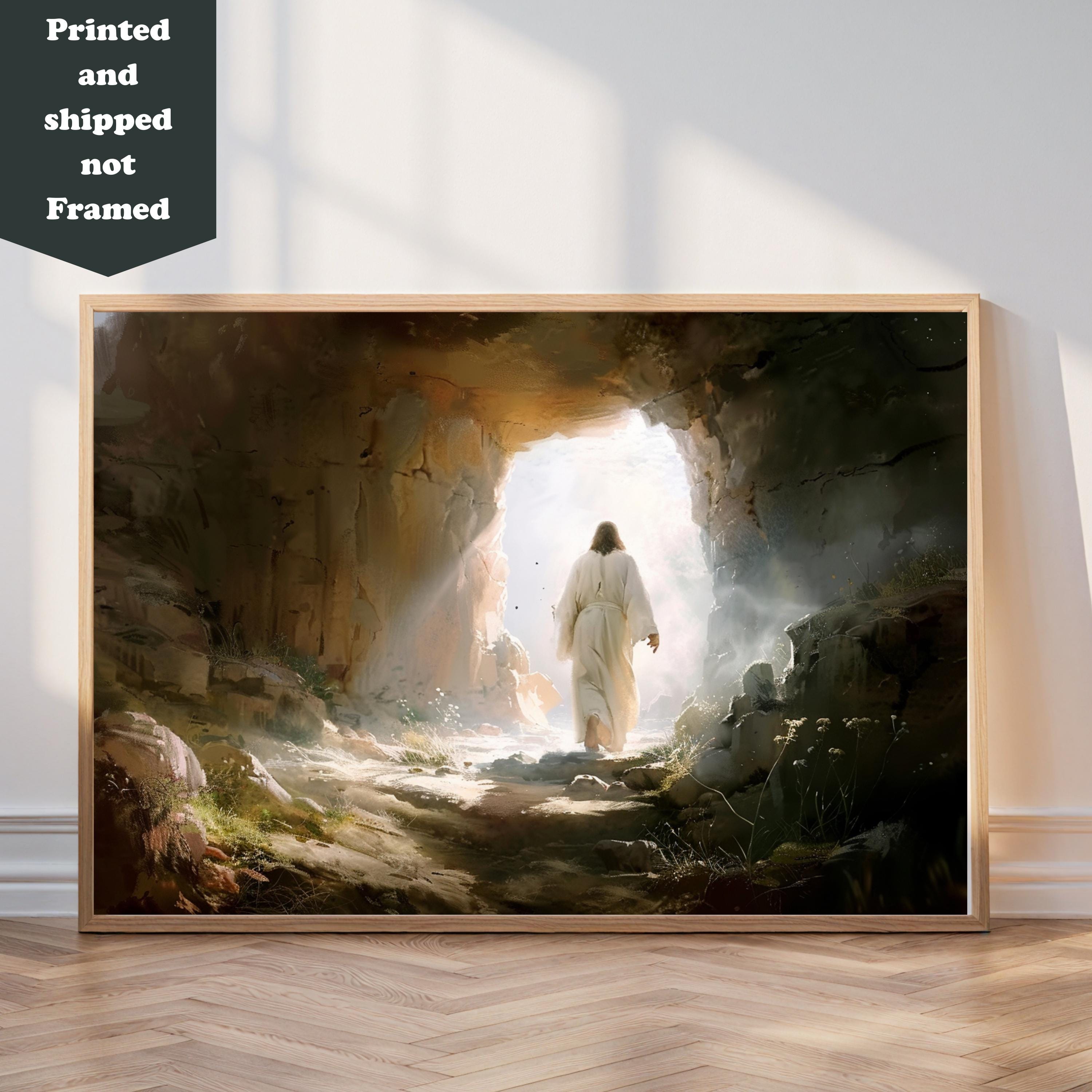 Jesus Christ Resurrected Easter Painting Christian Wall Art (horizontal ...