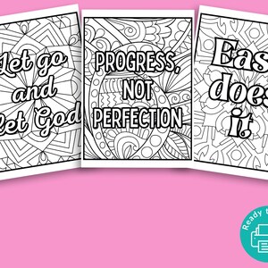 Sobriety Coloring Pages, Printable Coloring Book, 50 Sober Motivational ...
