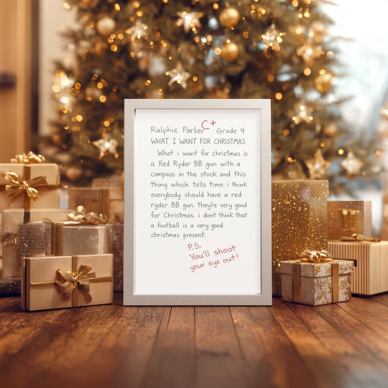 Ralphie’s Christmas Theme, A Christmas Story, Printable Wall Art ...