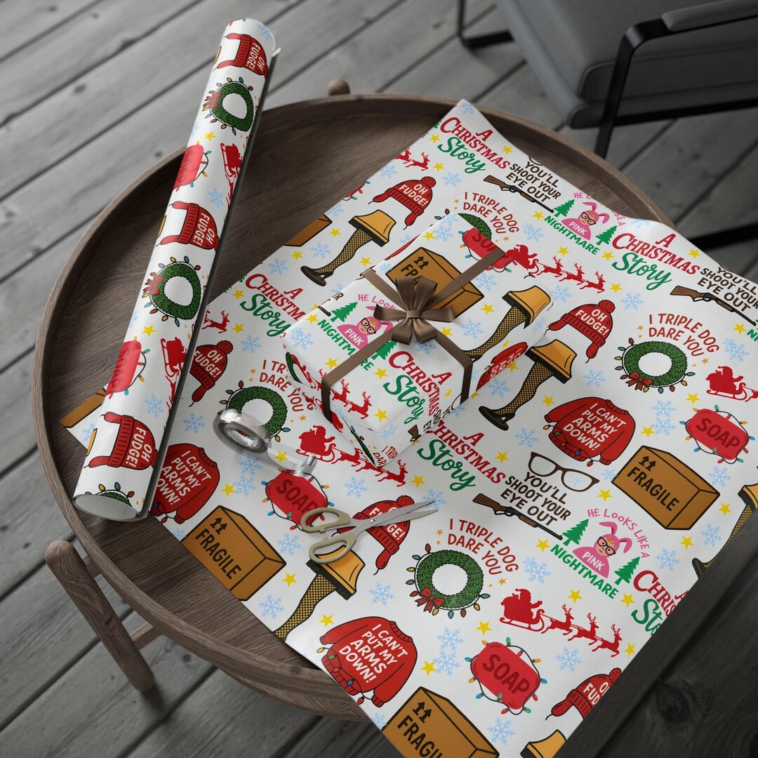 A Christmas Story Wrapping Paper, Funny Xmas Movie Gift Wrap - Etsy