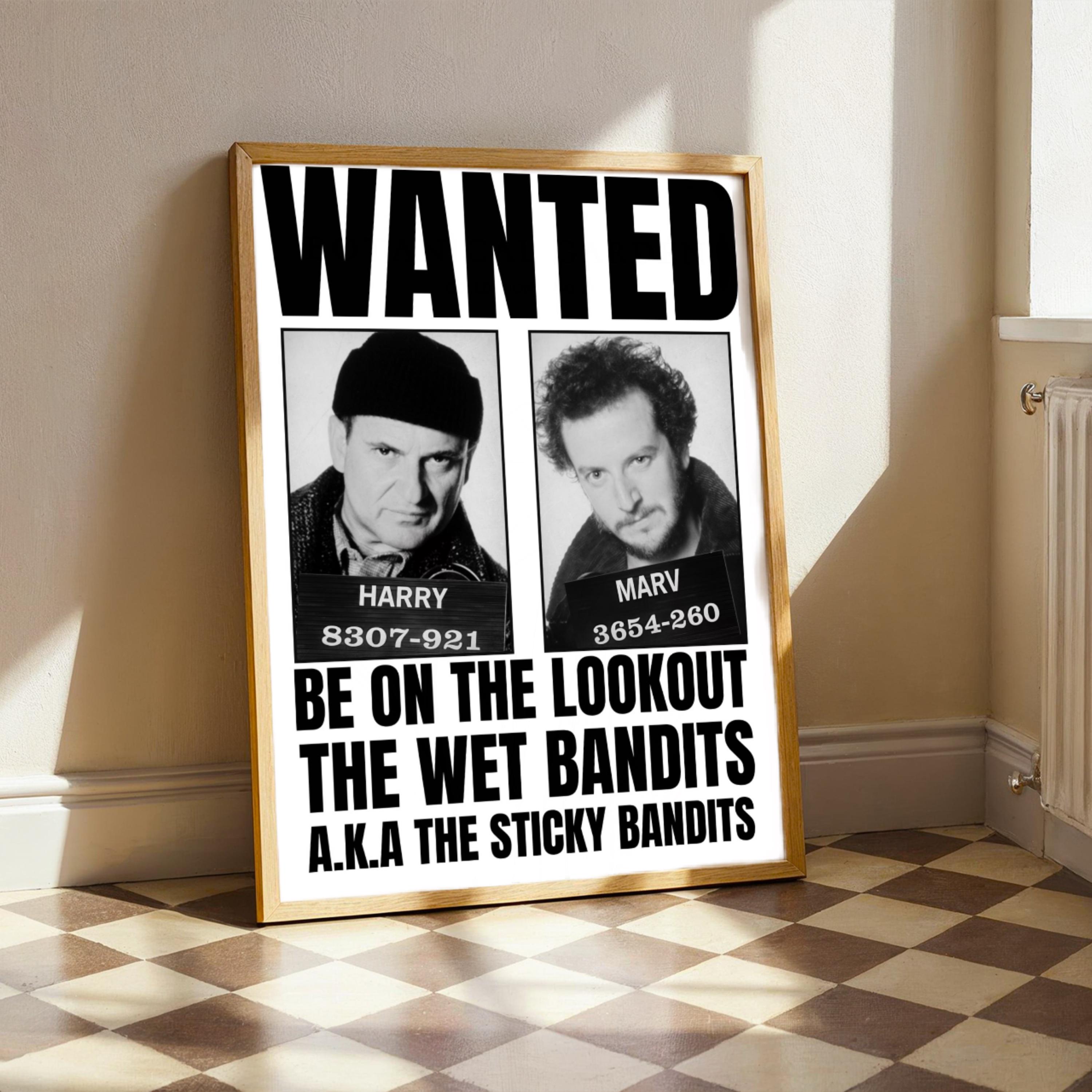Home Alone the Wet Bandits Harry and Marv Wanted Poster Christmas Movie ...