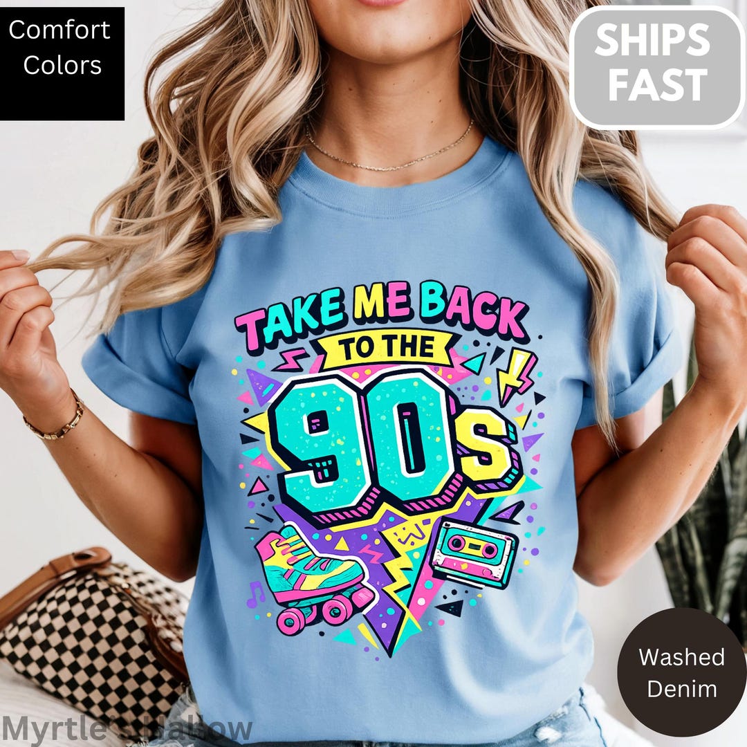 Retro 90s Graphic Tee, Comfort Colors Cotton T-shirt - Etsy