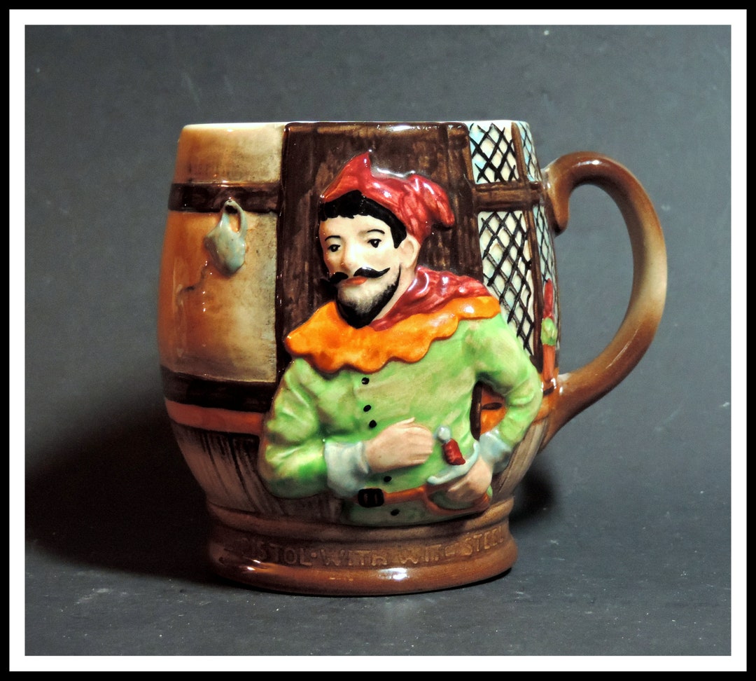 Handmade and Hand Painted Medieval Man Cup Souvenir, Collectible, 4 ...
