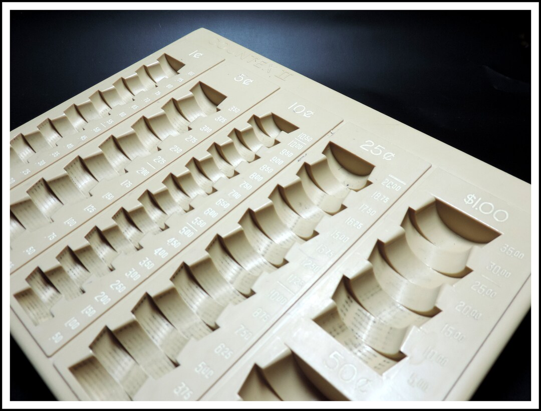 Old Vintage Cashier/ Teller Coin Drawer Tray, Collectible. Countex II ...