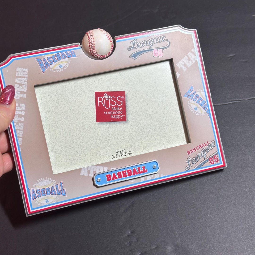 Russ Baseball Sports Photo Frame. Vintage. Glass. Perfect Condition ...