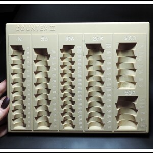 Old Vintage Cashier/ Teller Coin Drawer Tray, Collectible. Countex II ...