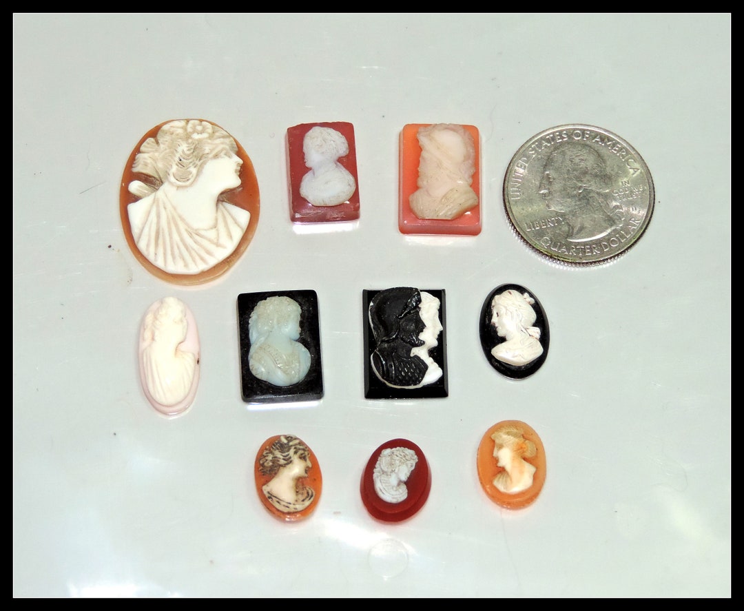 10 Cameos for Pendants, Jewelry Making Supplies. Bone Carving on ...