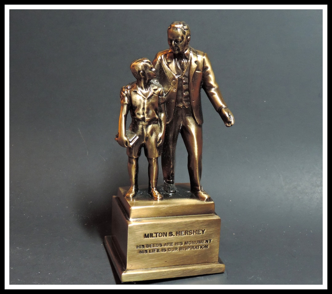 Milton S. Hershey and the Boy Statuette Facsilime of Statue by - Etsy