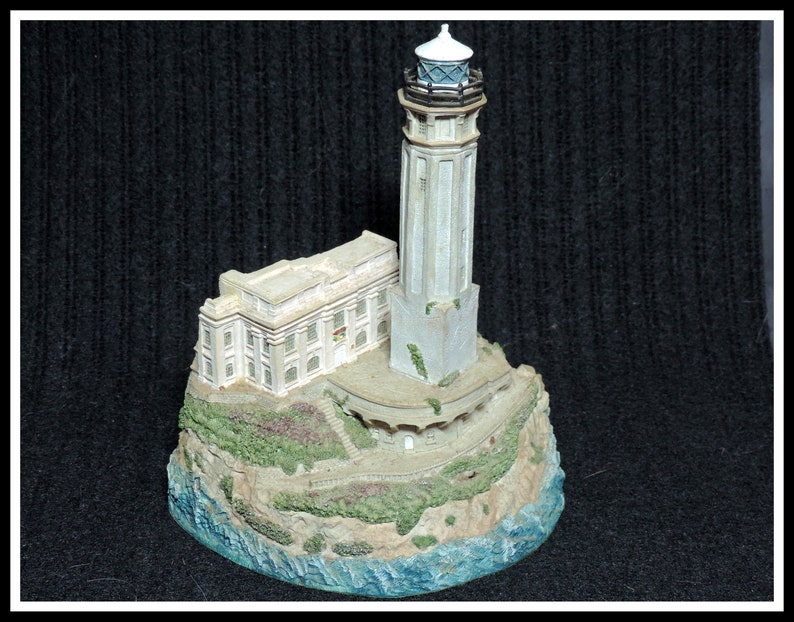 Alcatraz, CA Lighthouse Large Model. 1996. 8" Tall, 3 Lb. Historic ...