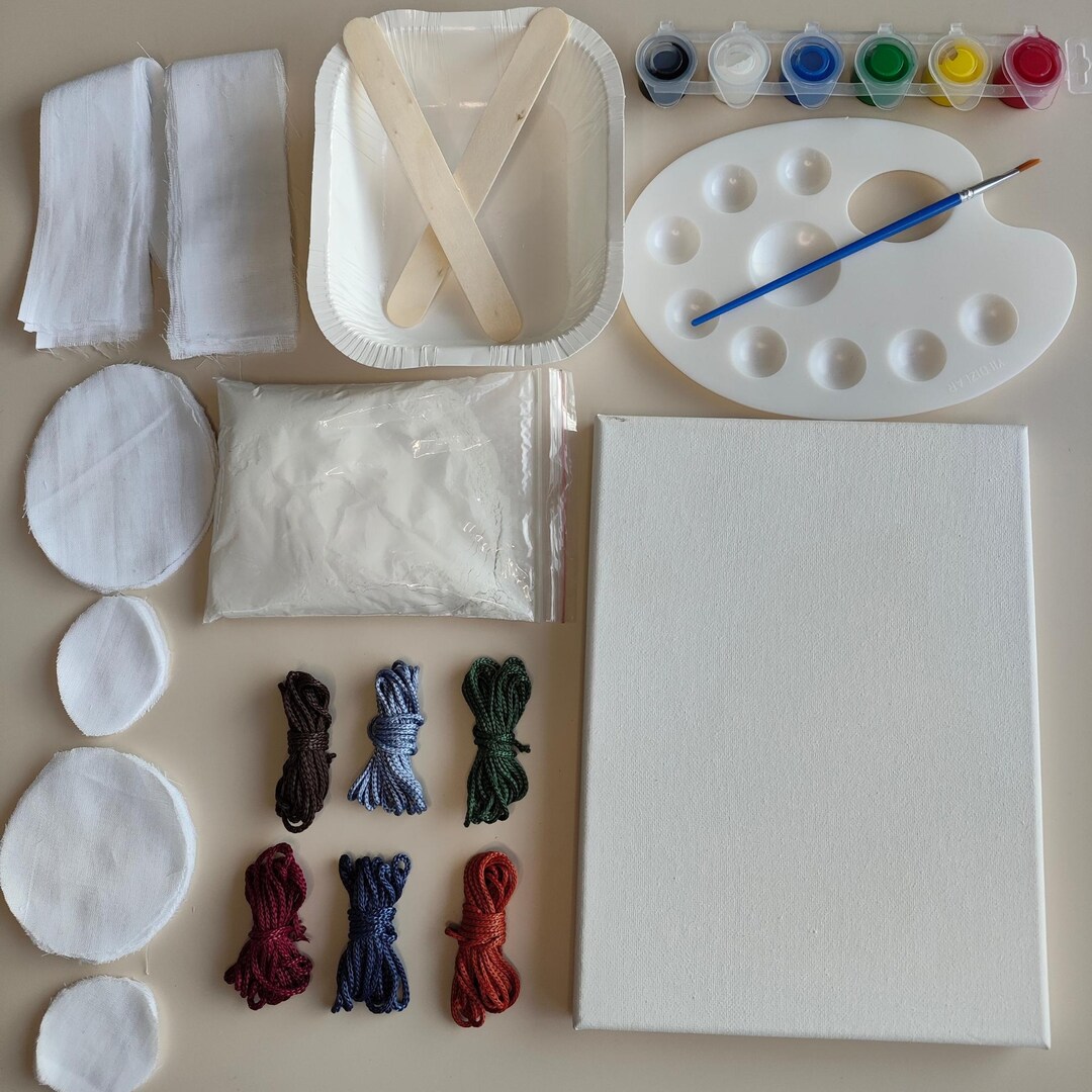 All-in-one DIY Art Kit for Kids | Complete Set With Canvas, Plaster ...