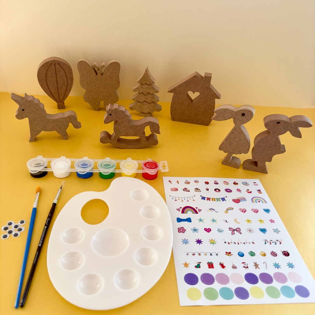 Waldorf Paintable DIY Wooden Toys, DIY Fantasy Wooden Toys Set ...