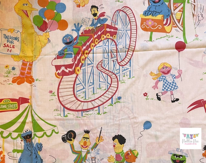 Twin Vintage Sesame Street Sheet Set at the Circus, Jcpenney, Muppets ...