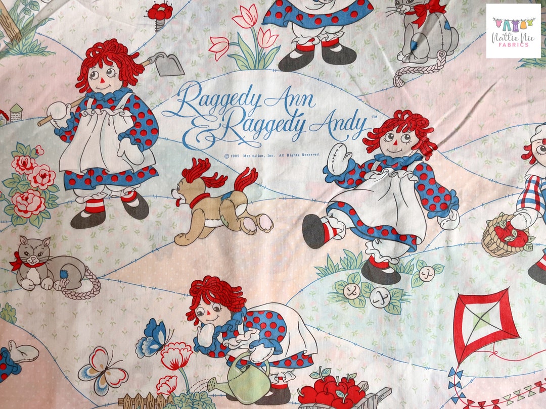 Twin Flat and Fitted Vintage Raggedy Ann and Andy Sheet Set 1989, Springs, Macmillan - Etsy