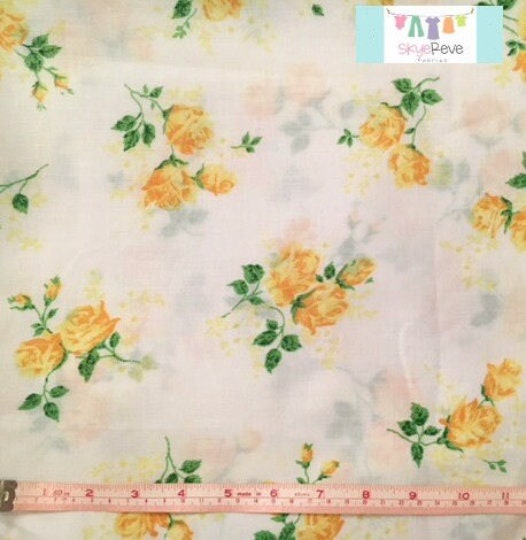 Full (double) Flat Vintage Sheet in Yellow Floral - Etsy