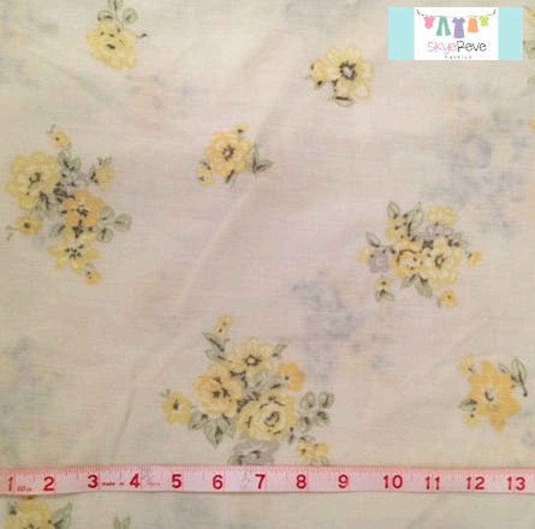 Vintage Twin Fitted Yellow Sheet With Yellow Roses - Etsy