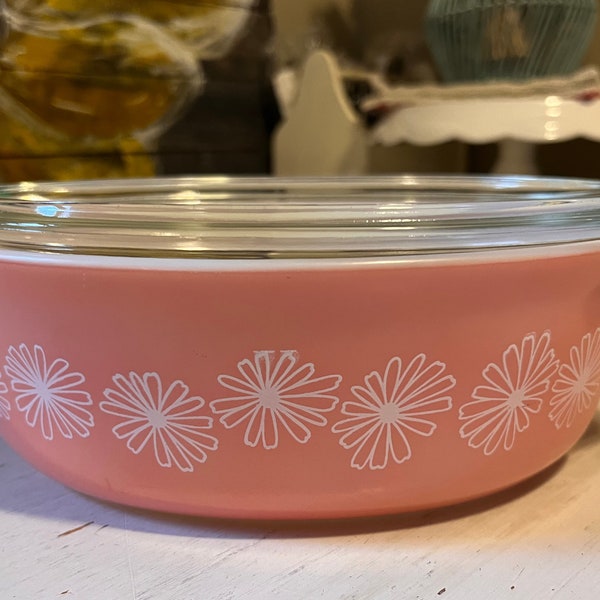Pink Daisy Vintage Pyrex Casserole Dish - Etsy