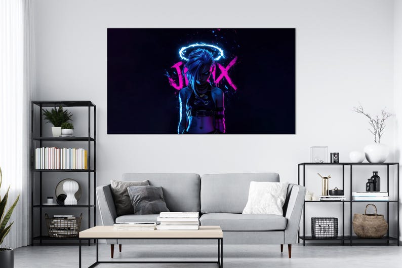 JINX Art From ARCANE TV Series Canvas Print Art Jinx Canvas Wall Art ...