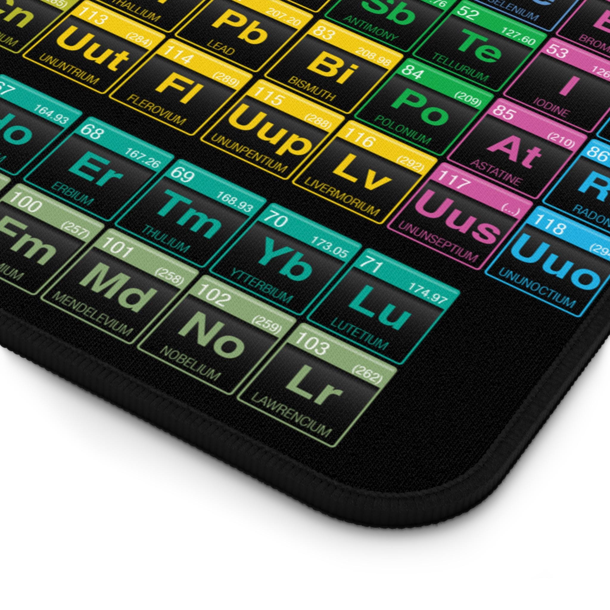 Periodic Table Cheat Sheet Desk Mat, Chemistry Mousepad, Large Science ...