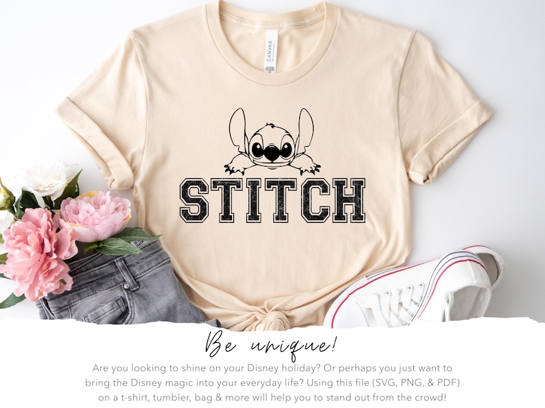 Stitch SVG Cut File for Cricut, Sublimation, Iron On, Stitch PNG PDF ...