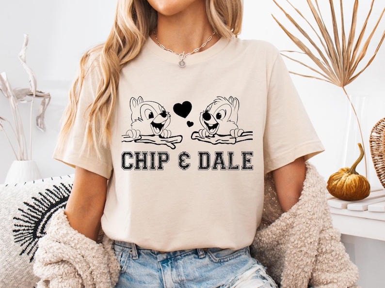 Chip & Dale SVG File, Chipmunk Letterman PNG, Chip and Dale Iron on ...