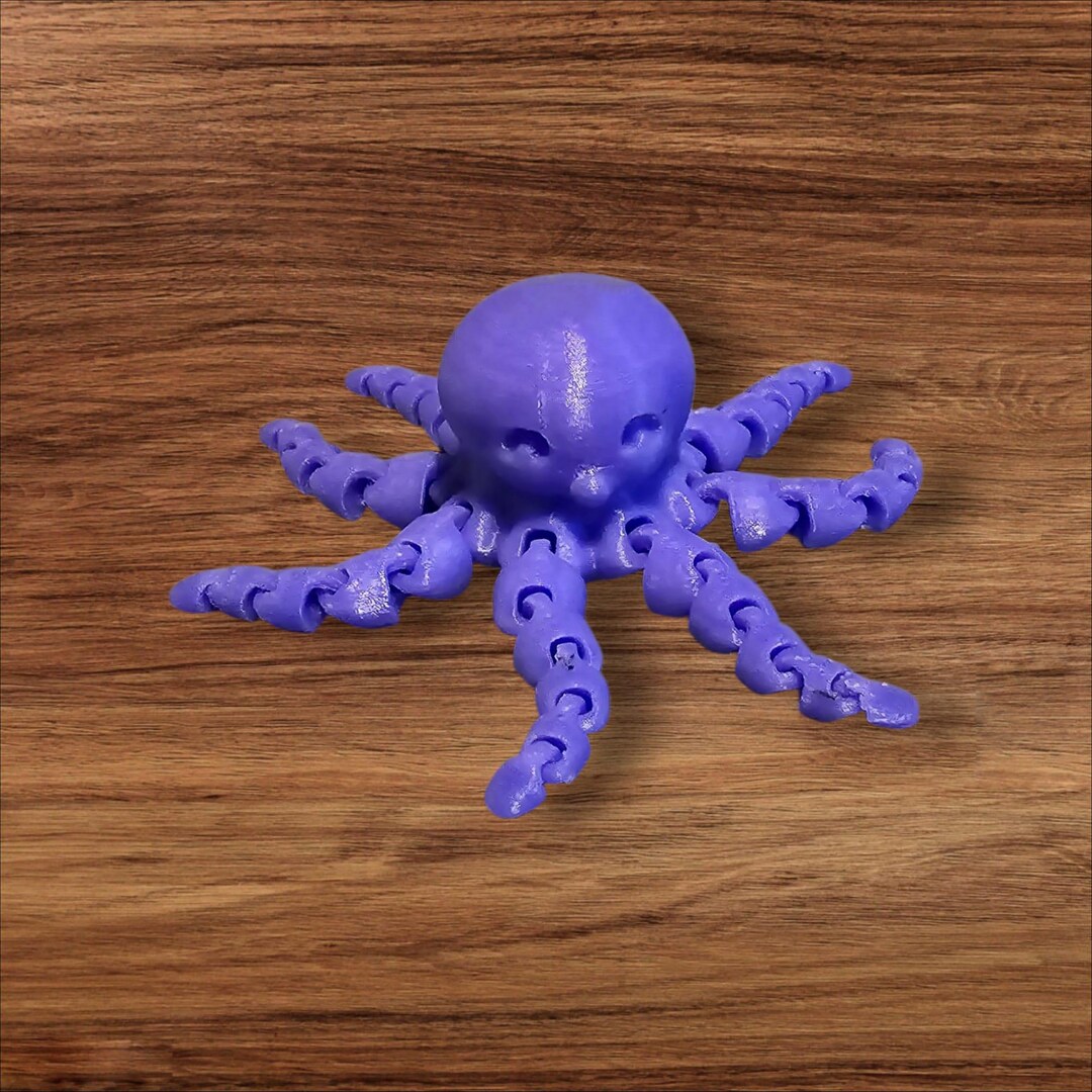 Flexi Octopus 3D Printed From PETG, Movable Arms, Available in 2 Sizes ...