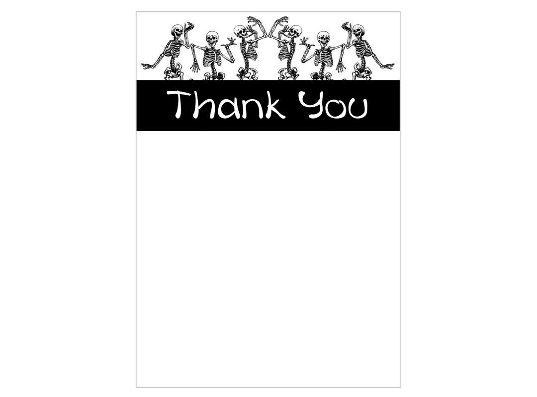 Skeleton Thank You - Etsy