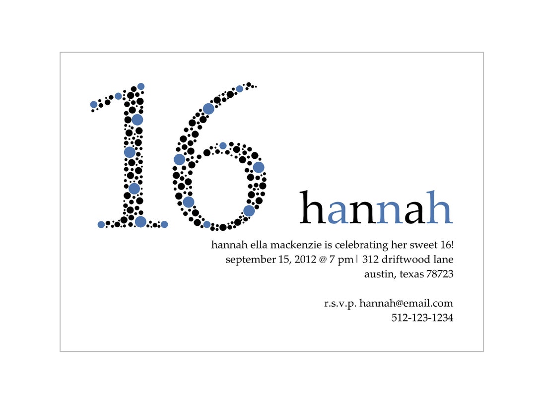 Digit Dots Invitation - Etsy