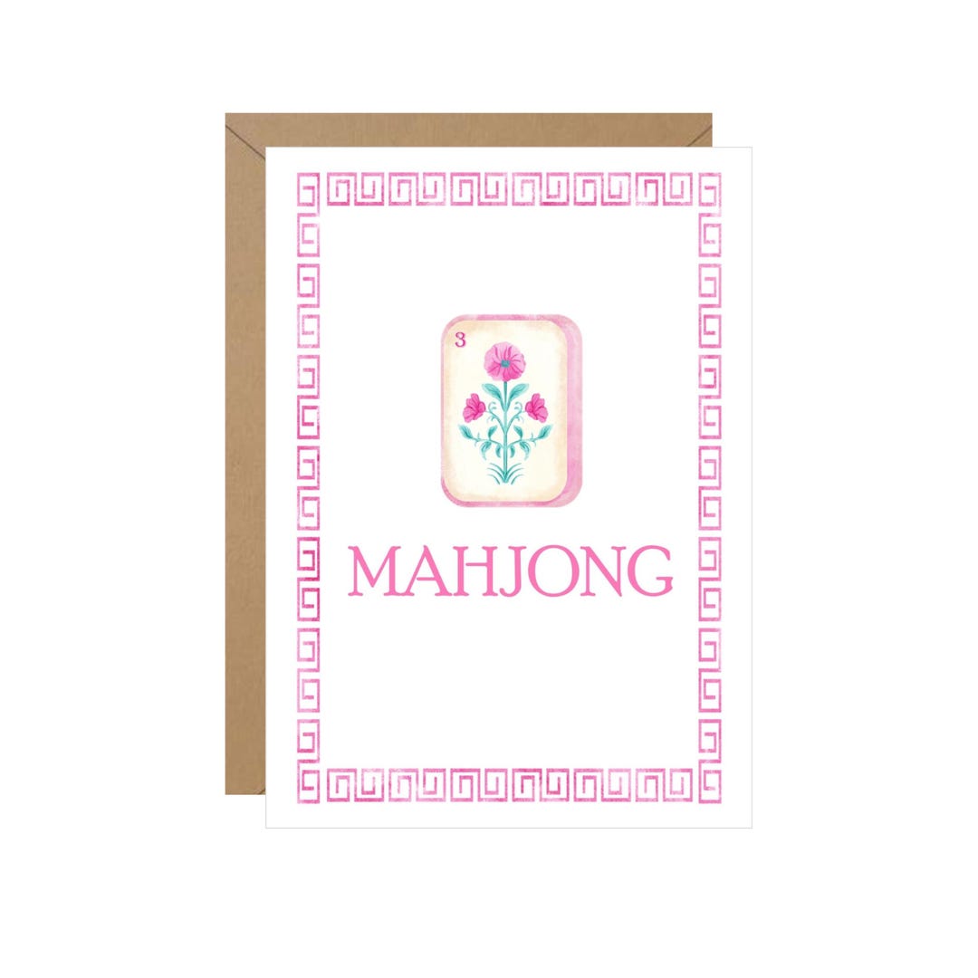 Mahjong Note Card - Etsy
