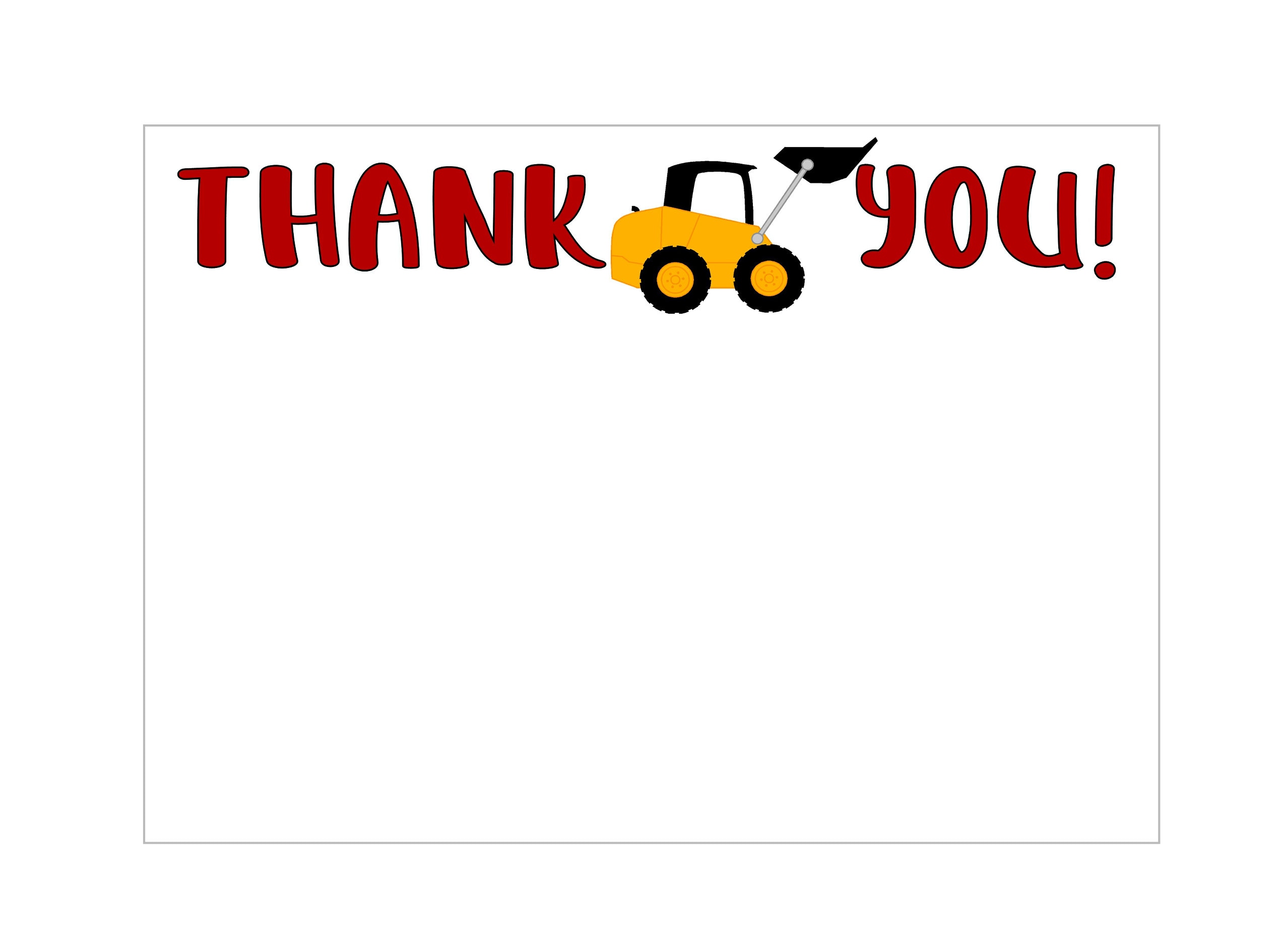 Construction Thank You - Etsy