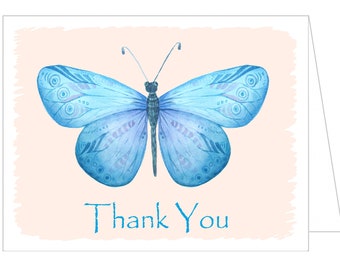 Butterfly Thank You Note - Etsy UK