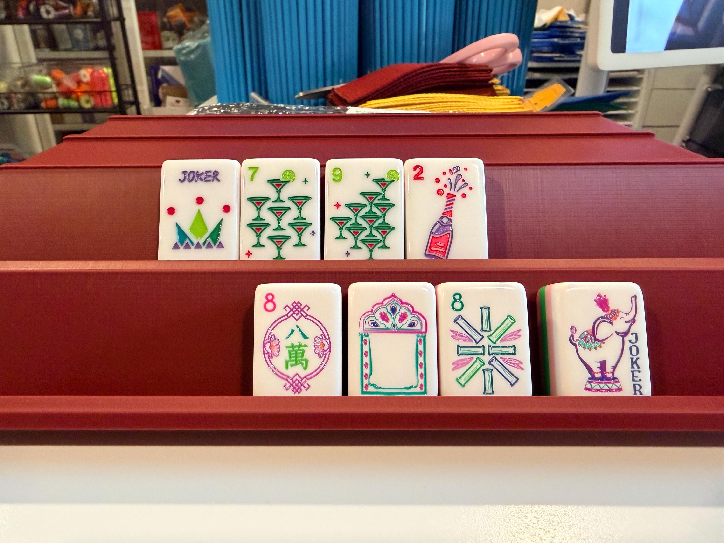 Double Mahjong (2 Player) Rack - Set of 2 - Easy Travel Set - Etsy