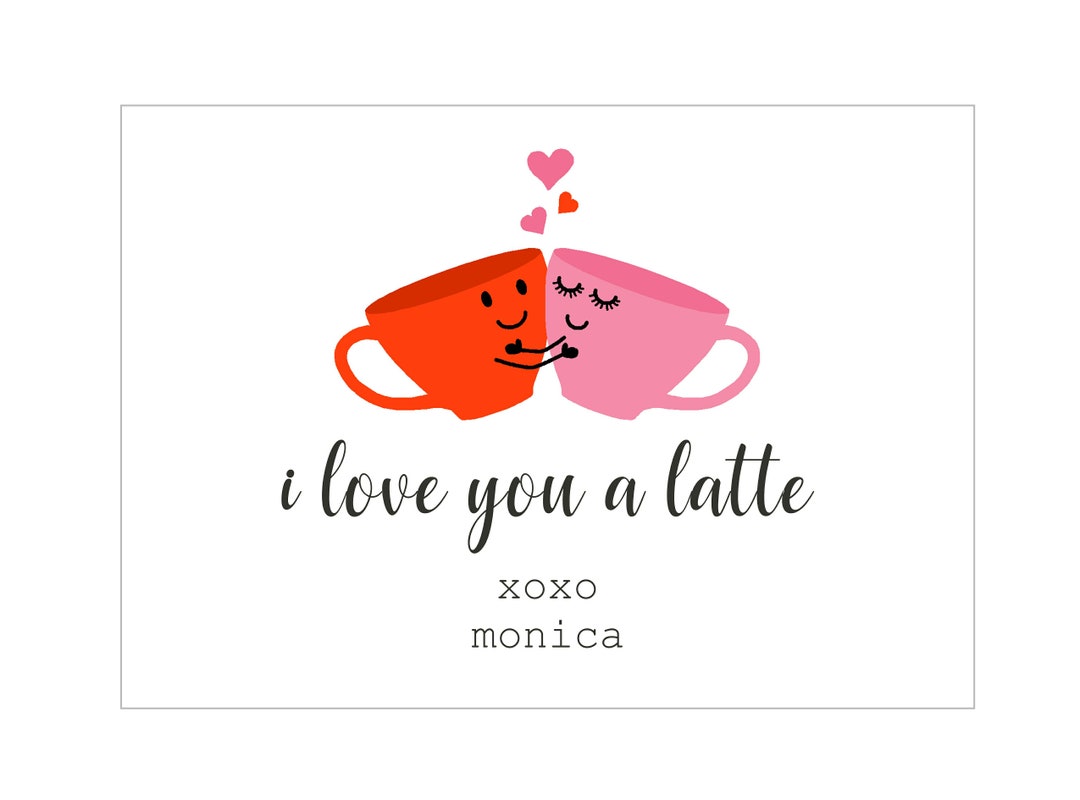 Love You a Latte Note - Etsy