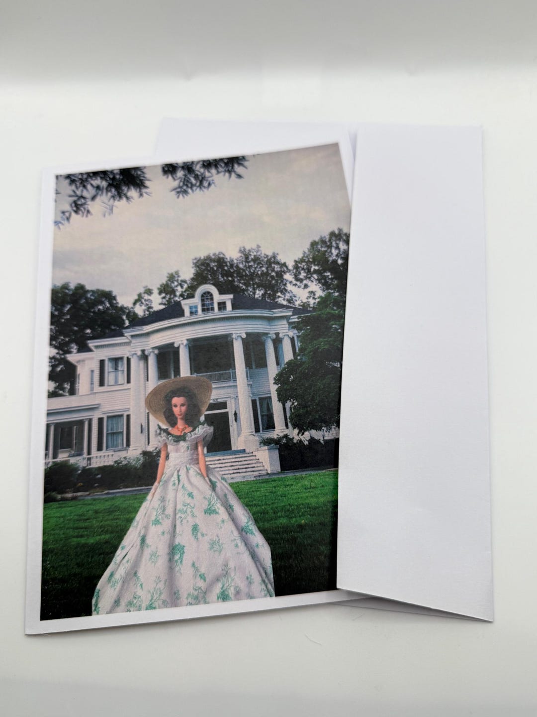 New Barbie in Gone W/the Wind Inspired Greeting Card 5" by 7" W ...