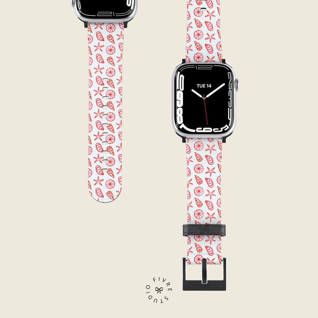 Cute Apple Watch Band Baby Blue Apple Watch Band With Sea Shells Apple ...