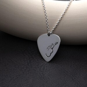 Personalized Men's Guitar Pick Necklace – Custom Engraved Sterling ...