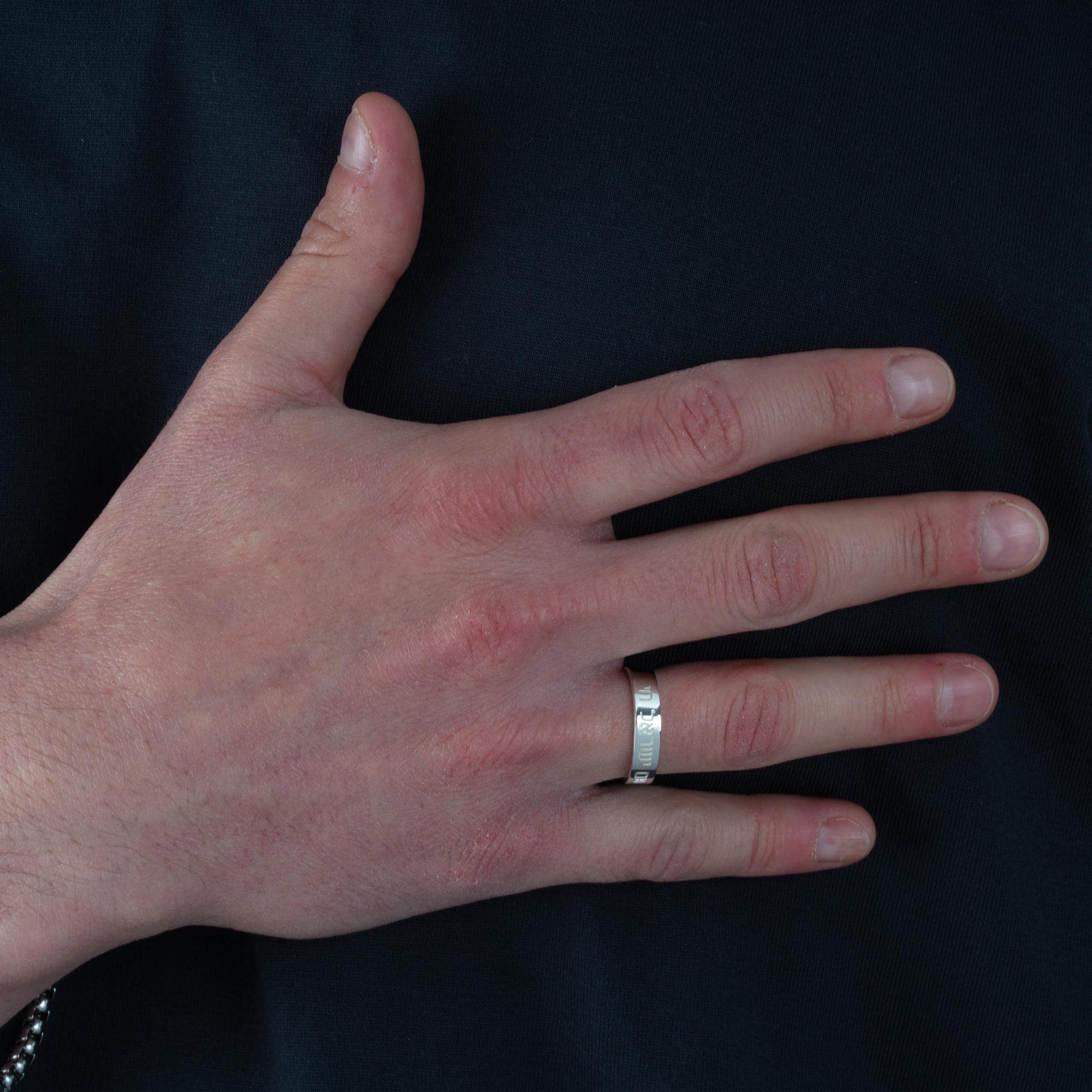 Personalized Hebrew Engraving Ring: Sterling Silver Jewish Band, Custom ...