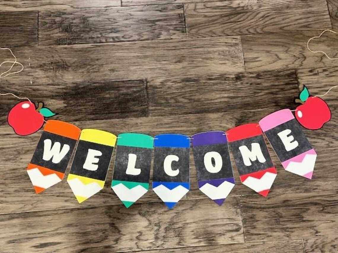 Welcome Banner, Colored Pencil - Etsy