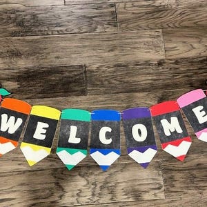 Welcome Banner, Colored Pencil - Etsy