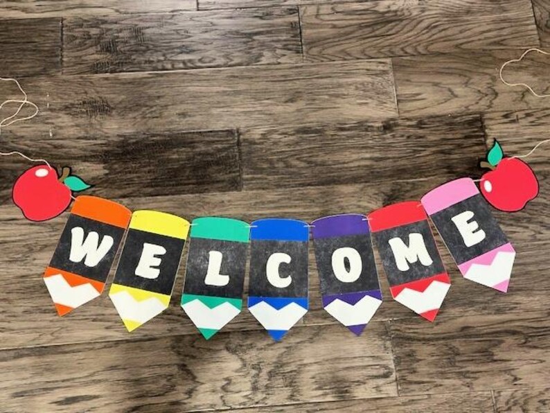 Welcome Banner, Colored Pencil - Etsy