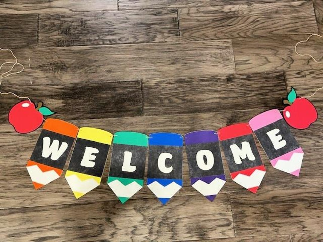 Welcome Banner, Colored Pencil - Etsy