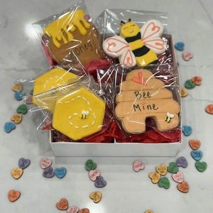 Bee Mine, Valentine Cookie Gift Set - Etsy