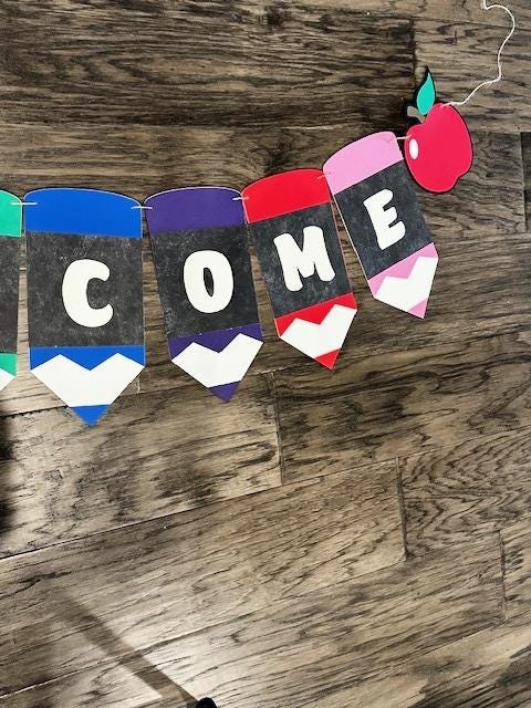 Welcome Banner, Colored Pencil - Etsy